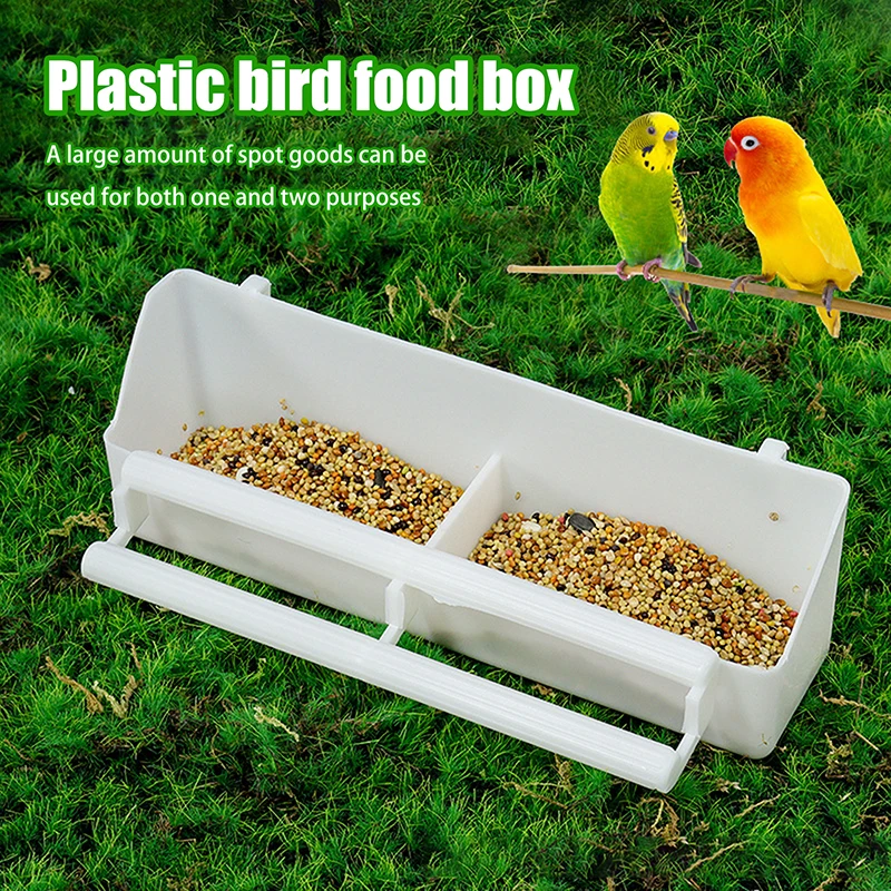 Bird-Feeder-Double-Plastic-Seed-Water-Feeder-Bird-Food-Dispenser ...