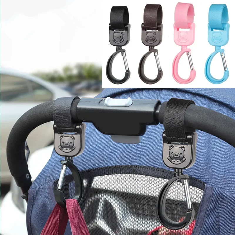 New-2pcs-Baby-Pram-Hooks-Rotate-Hanging-Bag-360-Degree-Cart-Organizer ...