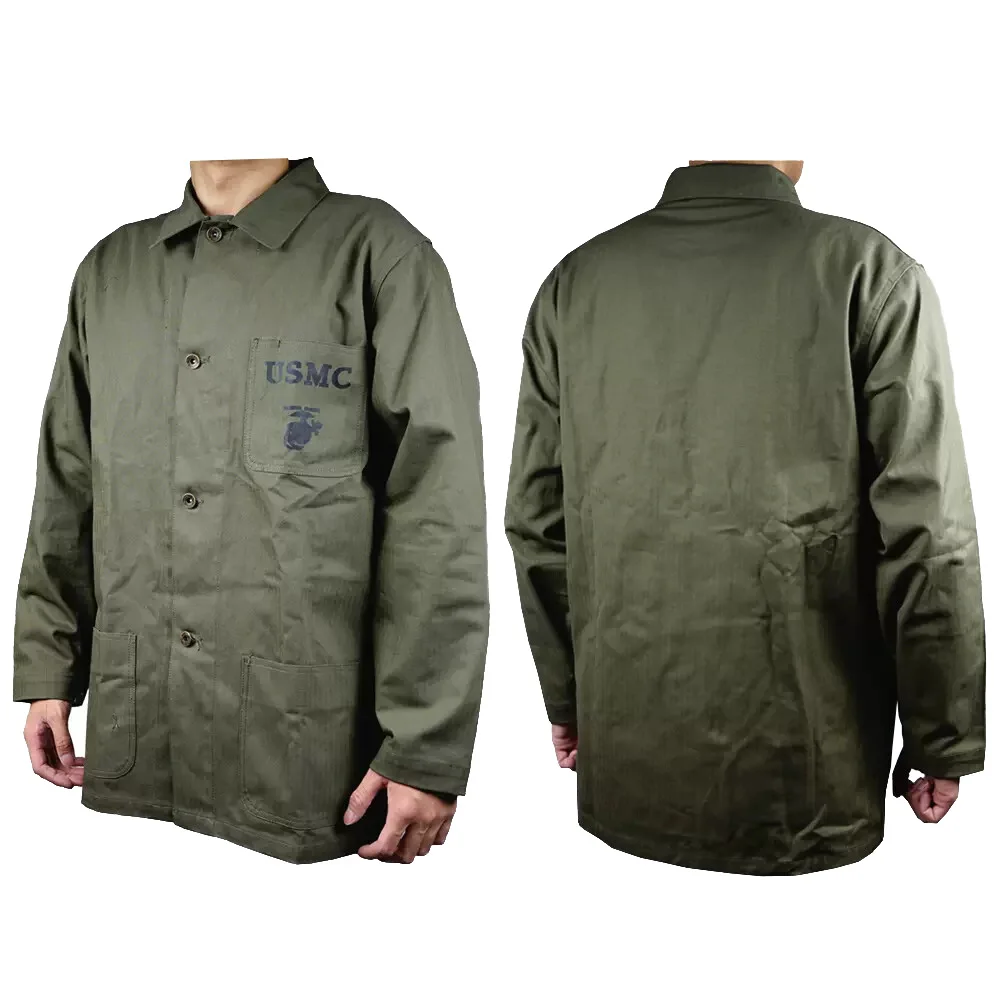 WW2-US-American-HBT-USMC-Navy-Jacket-Marine-Corps-Jacket-for-Men-Casual ...