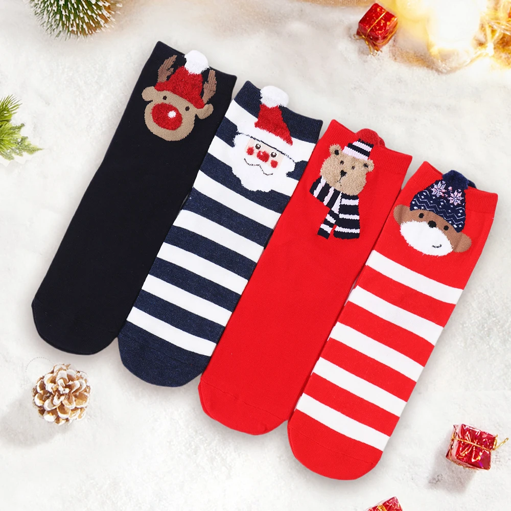 4-Pairs-Cartoon-Christmas-Socks-Ornaments-Merry-Christmas-Decorations ...