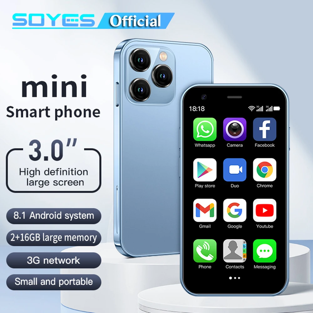 SOYES XS15 Mini Android8.1 Smart Phone 3.0 Inch Display 2GB RAM 16GB ROM Dual SIM Standby Play ...