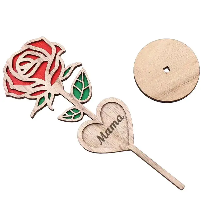 Rosas-de-madera-con-coraz-n-de-amor-rosa-de-mam-de-madera-rosa-roja ...