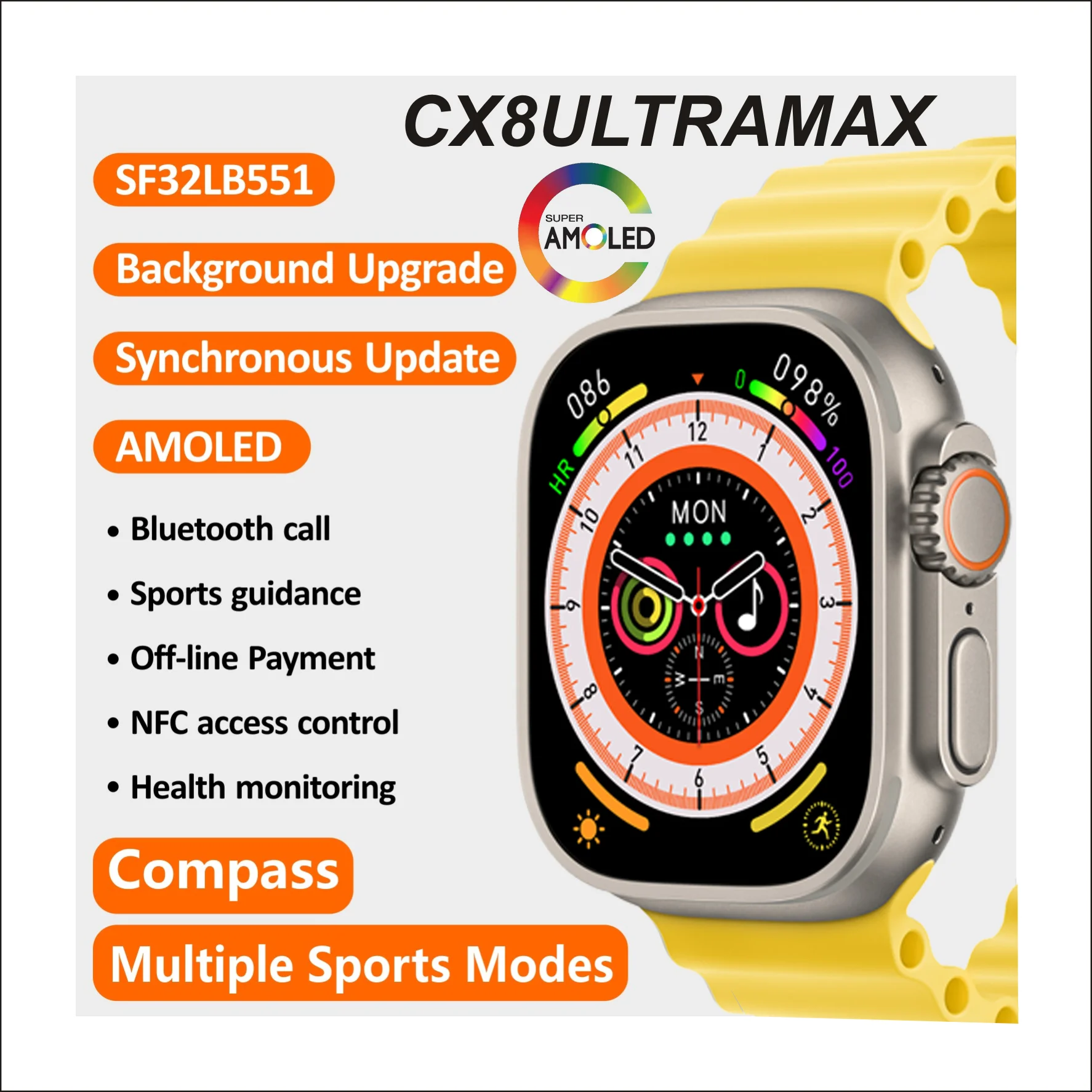 2023 Smartwatch CX8 ULTRA MAX New sports smartwatch men's and women's ...
