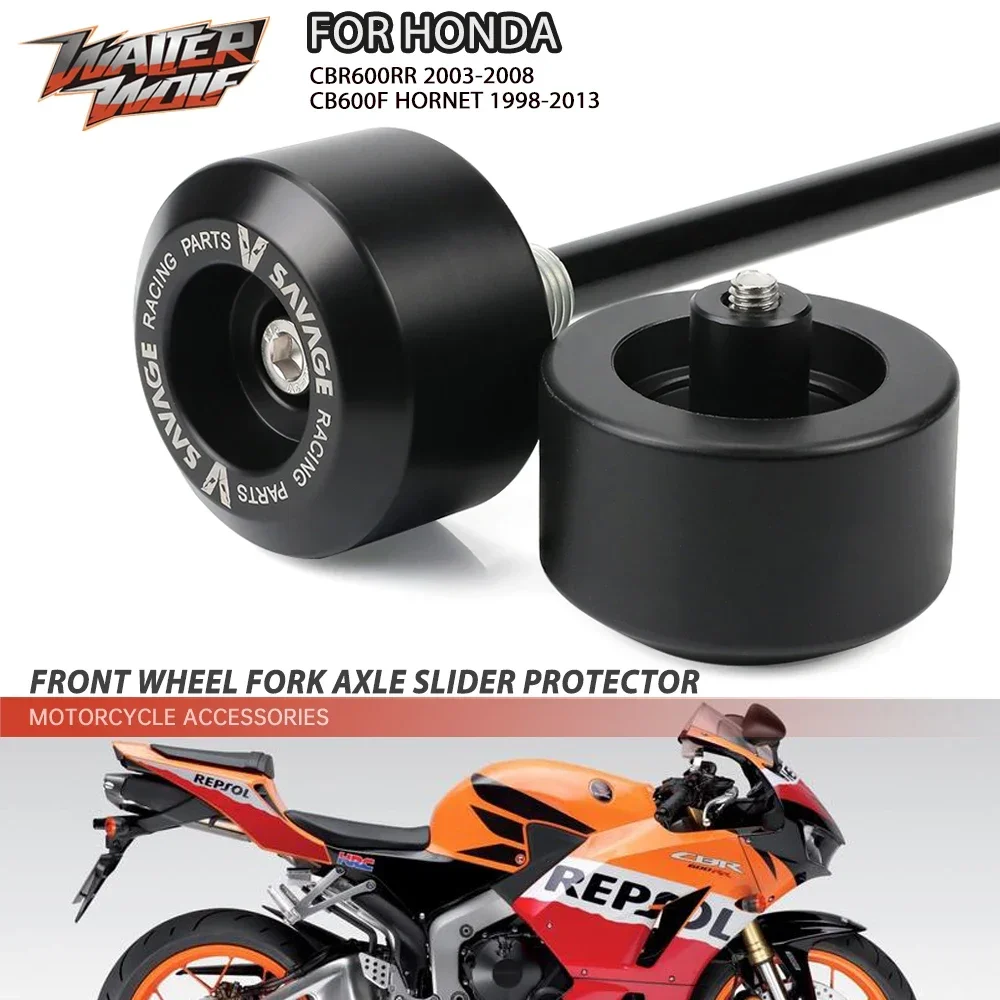 Front Wheel Slider Axle Fork Crash Protector For Honda CBR600RR CB600F ...