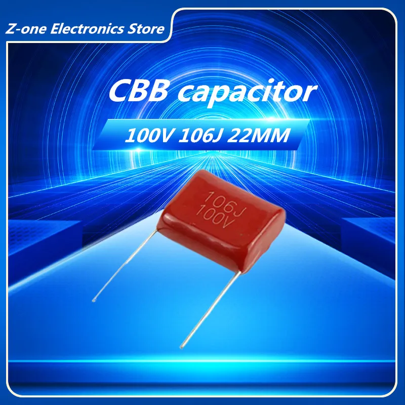 5PCS 100V106J 10UF 10000NF 100V 106 106J Pitch 22mm CBB Polypropylene ...