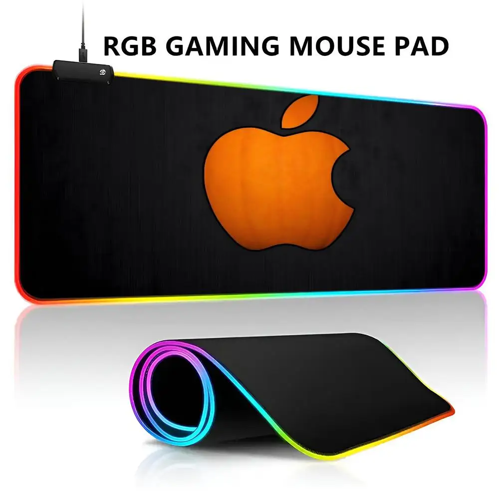 Anime-Apple-Mouse-Pad-RGB-LED-Light-Gaming-Waterproof-Large-Gamer-Mouse ...