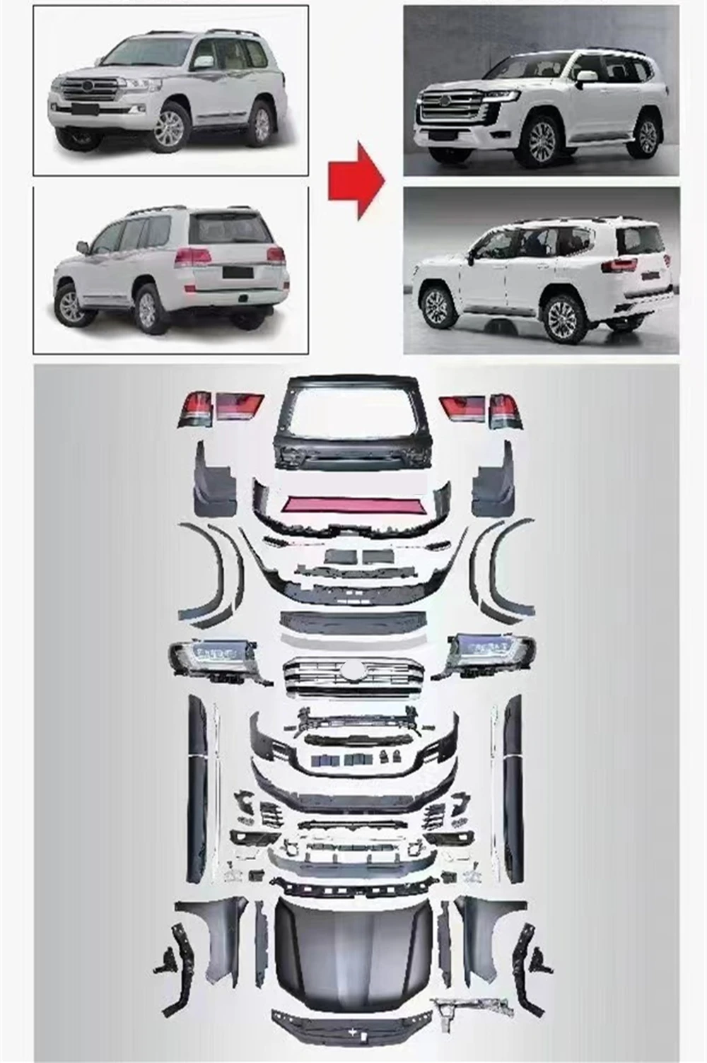 Conjunto-de-parachoques-delantero-y-trasero-para-coche-luz-trasera ...