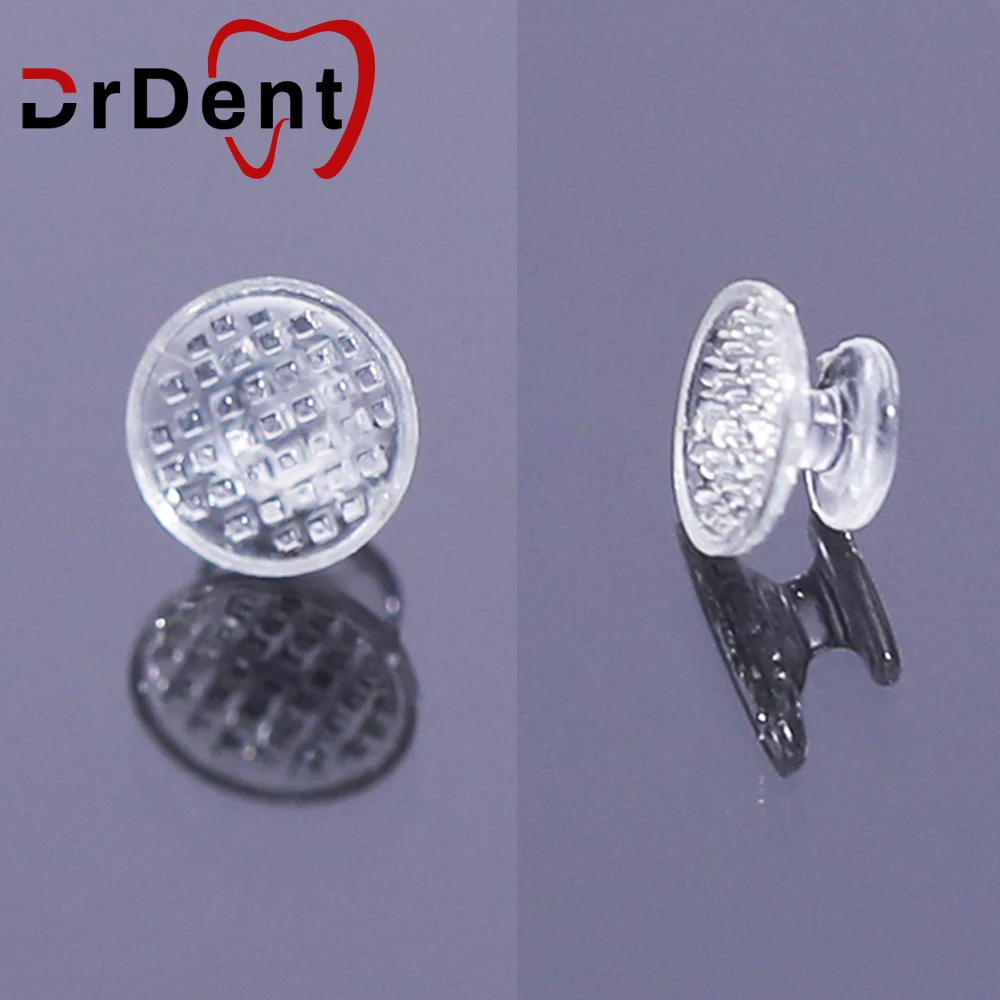 Drdent 10pcs Lingual Button Orthodontics Dental Round Rect Clear ...
