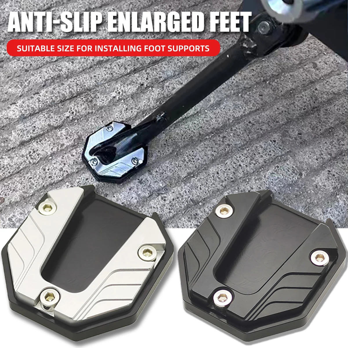 1pc-Universal-Scooter-Motorcycle-Bike-Kickstand-Extender-Foot-Side ...