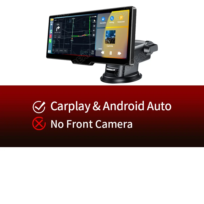 10.26" Car Monitor DVR Wireless Carplay Android Auto WiFi Dashboard Aux ...