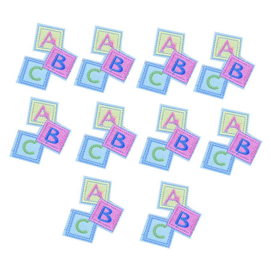 Letter square patches for clothing iron on patches for clothes badges ...