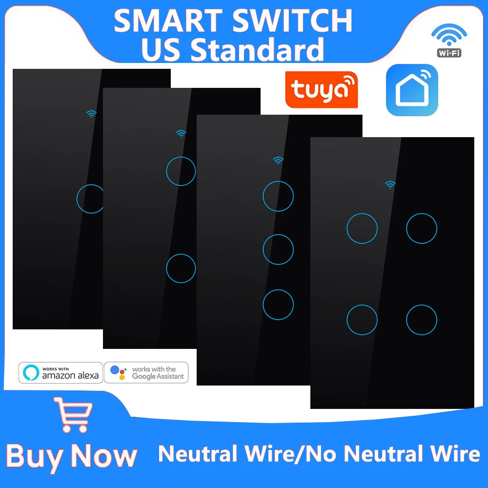 Tuya-interruptores-inteligentes-con-WiFi-enchufe-t-ctil-con-luz-1-2-3-4 ...