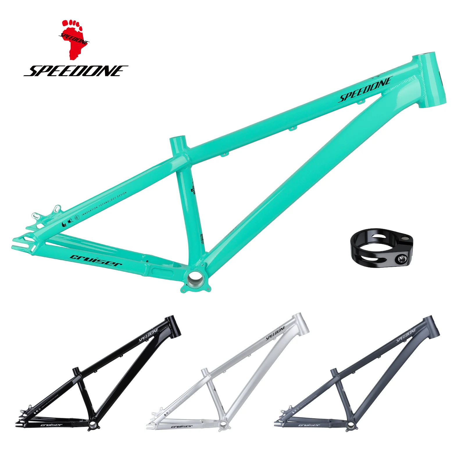 SPEEDONE Cruzador Quadro Salto Sujeira Ultraleve Liga Alumínio 26 ...