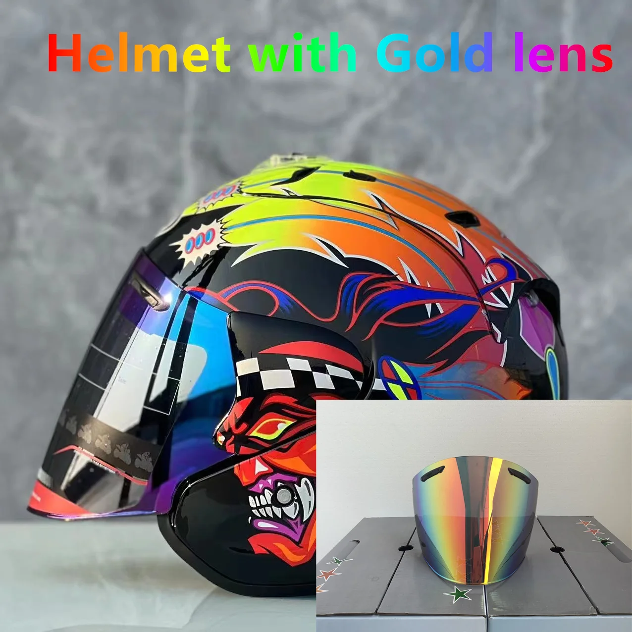 RAM3-Open-Face-Half-Helmet-Motorcycle-Helmet-Riding-Motocross-Racing ...