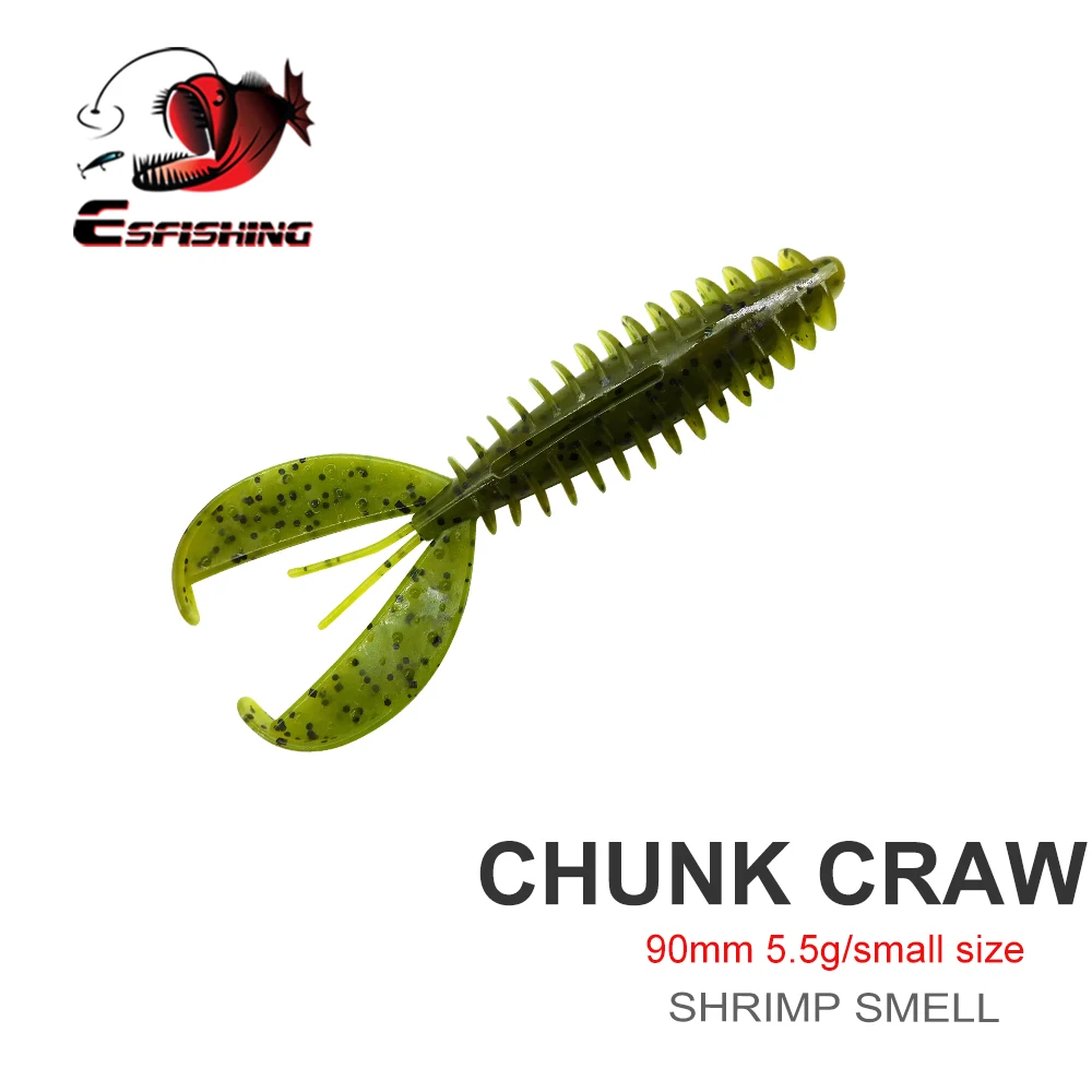 ESFISHING-NEW-Chunk-Craw-90mm-8pcs-Wholesale-Soft-Bait-Plastic-soft ...