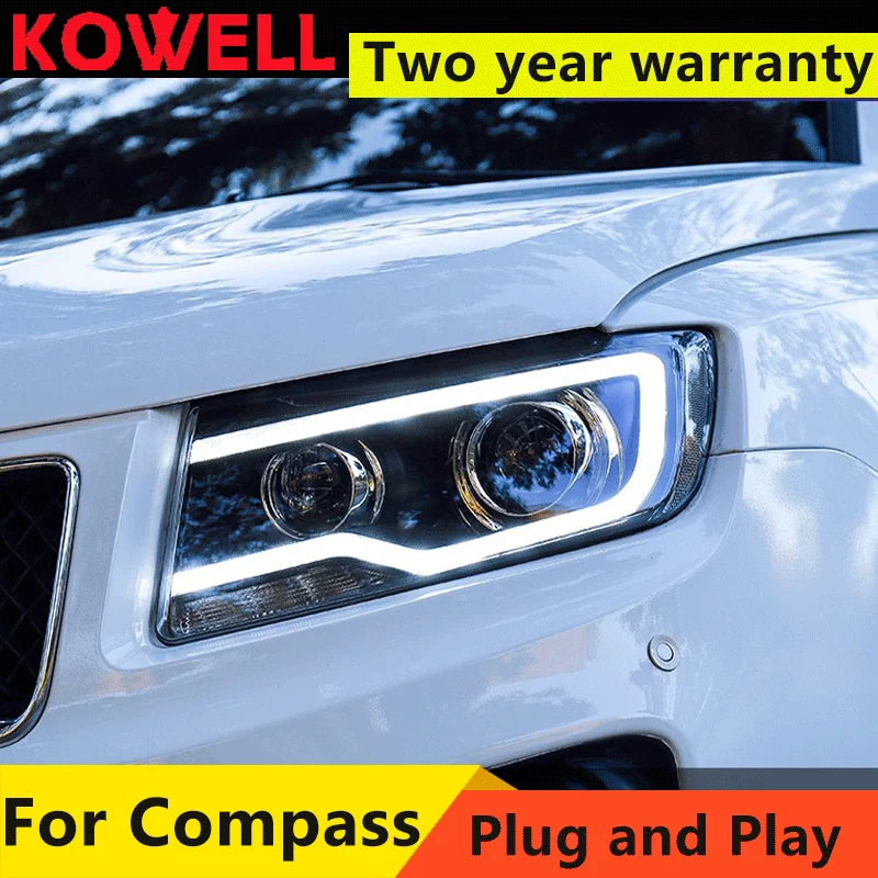 2pcs-Car-LED-Head-Lamp-for-Jeep-Compass-Headlight-2012-2016-Grand ...