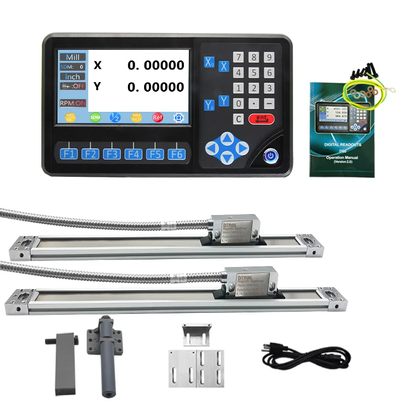 2 Axis 7" LCD Dro Digital Readout Kit with 2PCS 50 1000mm High ...