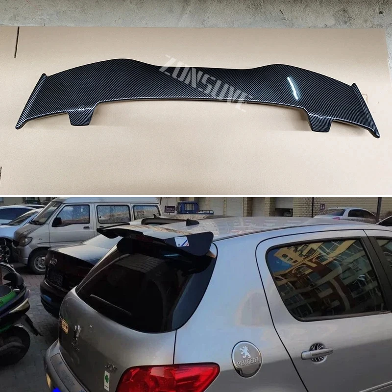 For-Peugeot-307-207-206-Universal-Hatchback-Roof-Spoiler-ABS-Plastic ...