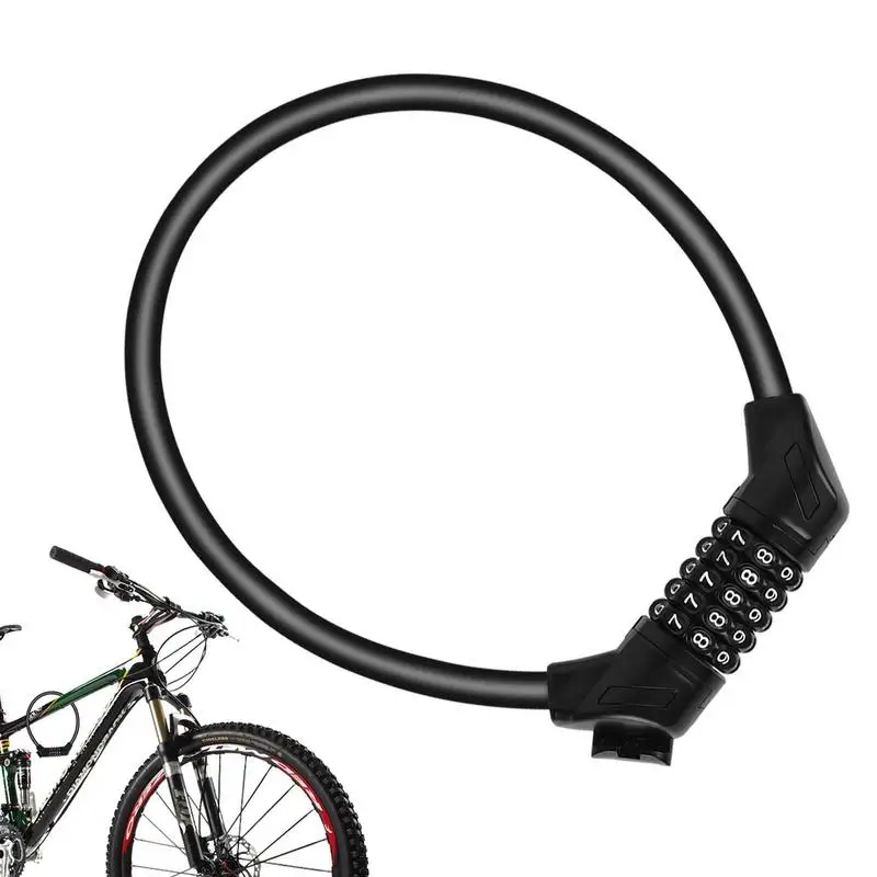 Bike-Lock-Cable-Anti-Theft-5-Digit-Code-Cable-Lock-Keyless-Road-Bike ...