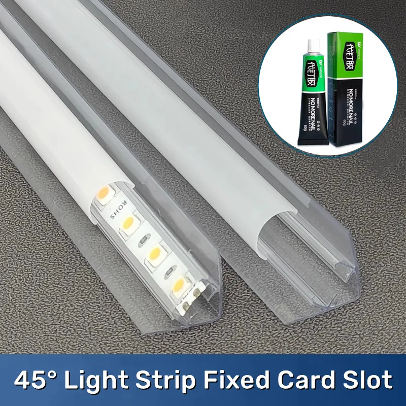 Led-Light-Strip-Installation-Fixed-Wire-Slot-45-Degree-Luminous-PVC ...