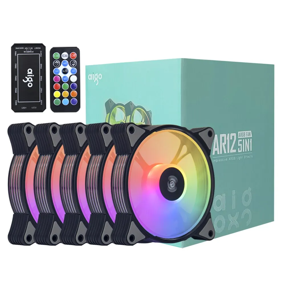 Ar12 Cost|aigo Ar12 120mm Rgb Case Fan Kit - Silent Fluid Bearing, 100k ...