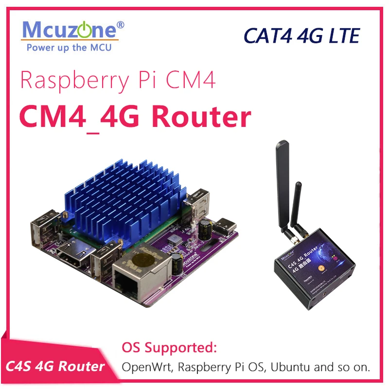 C4s 4g Router, Based On Raspberry Pi Cm4 Module, Openwrt Soft Router Ubuntu Wifi - Demo Board ...