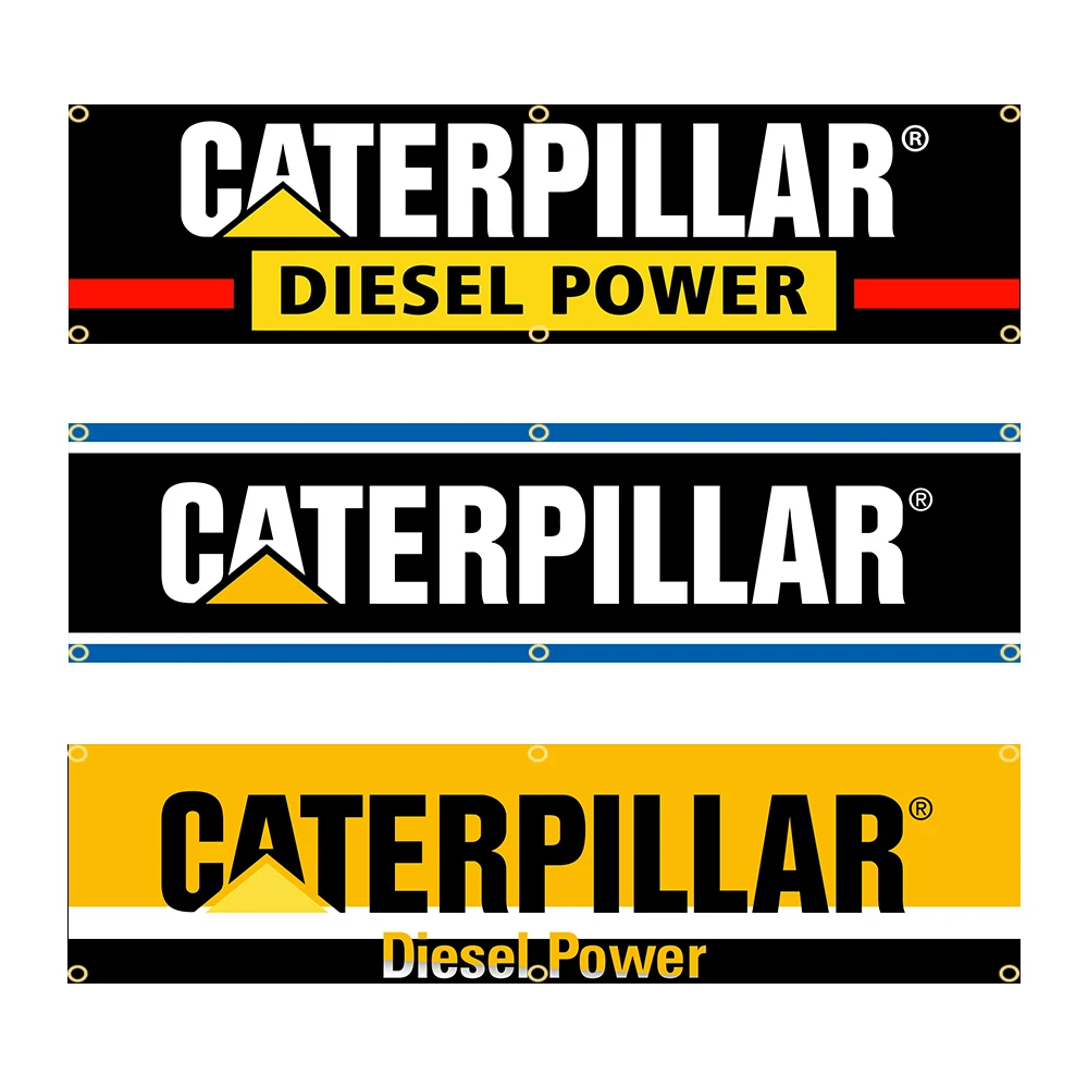 60X240cm-CATs-Caterpillars-Banner-Flag-Polyester-Printed-Garage-or ...