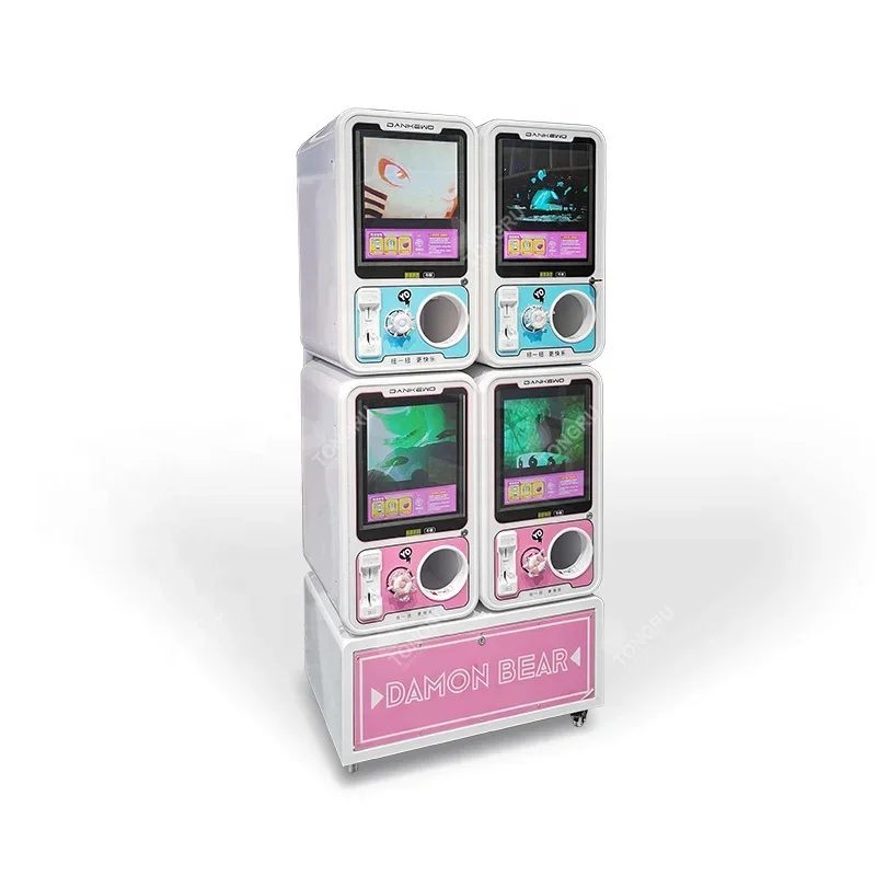 Kids-coin-operated-gashapon-vending-machines-pink-custom-video-toy ...