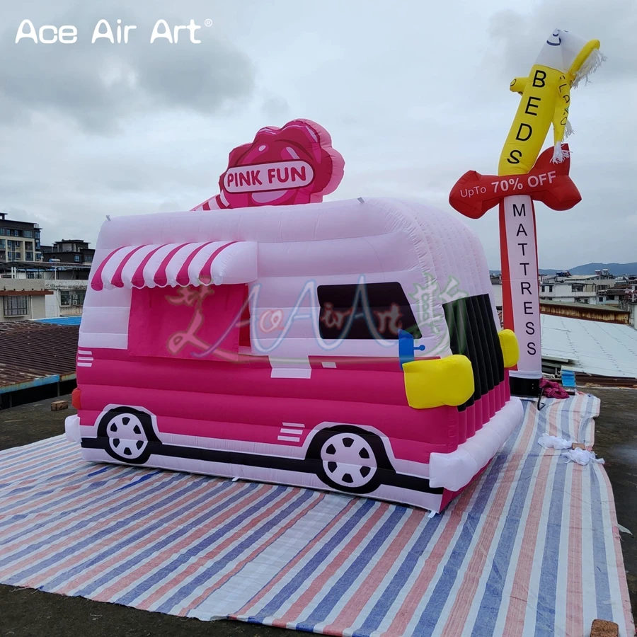 Portable-Inflatable-Ice-Cream-Truck-Van-with-LED-Lights-Inflatable-Food ...