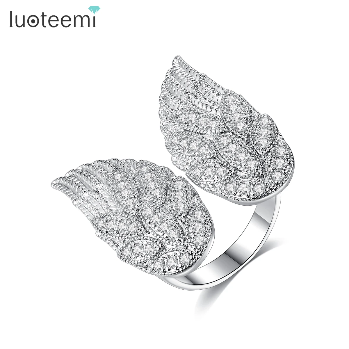 Open Ring - Design Adjustable Open Ring Women Party Cz Fashion Wing ...