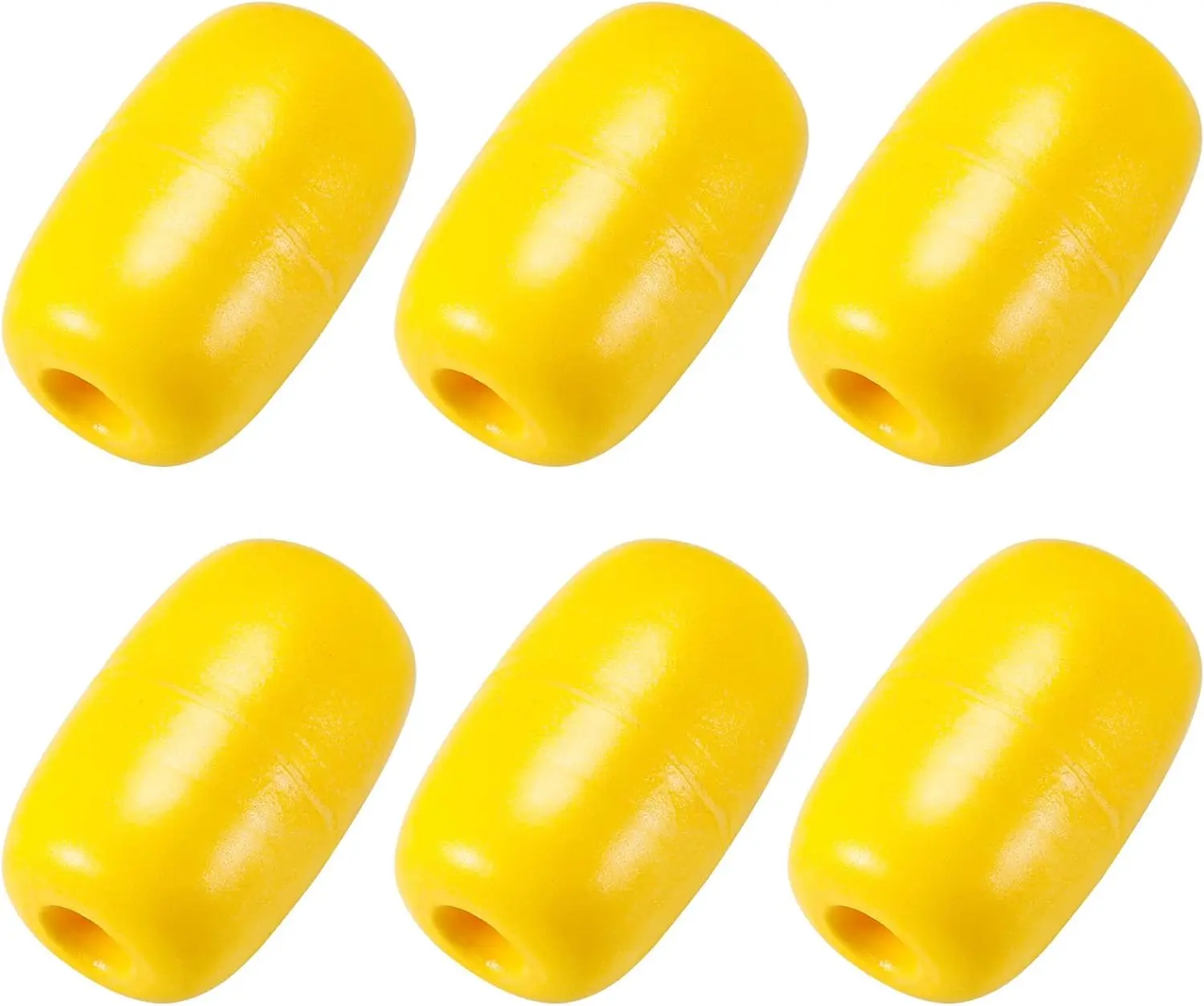 6 Pieces Rope Floats Marine, Deep Water Float Oval Water Float 2.7" x 4 ...