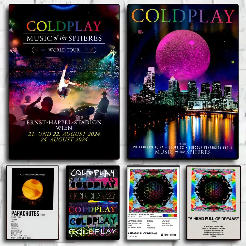 Rock Band C-Coldplay Poster Room Wall Art Decor Waterproof Stickers For ...