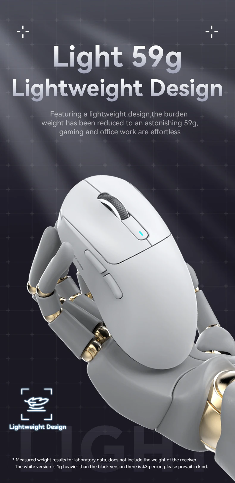 X3Pro-Lightweight-59g-Mouse-PixArt-PAW3395-Sensor-26K-dpi-4K-8KHZ-Mouse ...