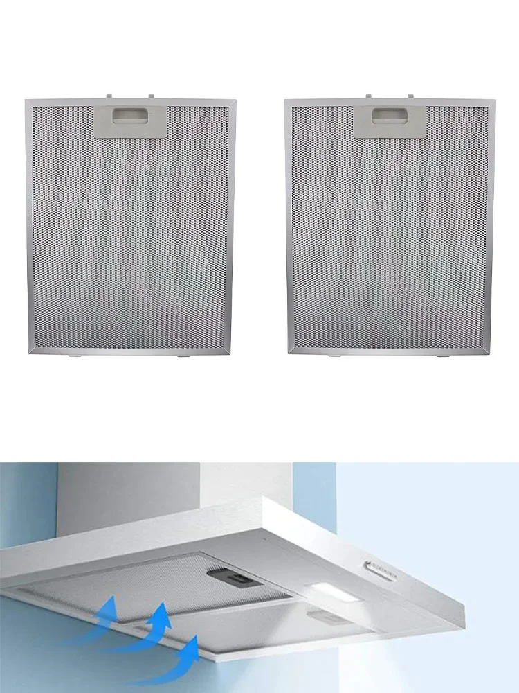 2PCS-Cooker-Hood-Filters-Stainless-Steel-Metal-Mesh-Extractor-Vent ...