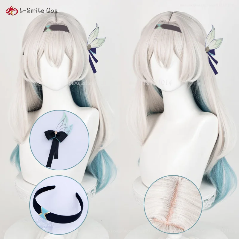 High-Quality-Anime-HSR-Firefly-Cosplay-Wig-67cm-Gray-Green-Gradient ...