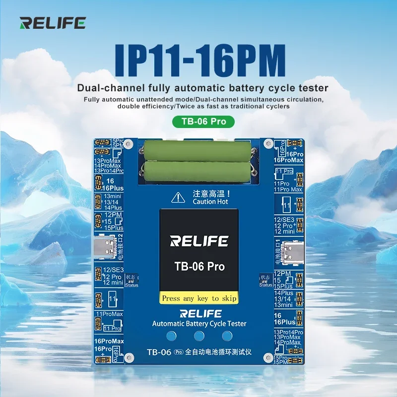 RELIFE TB-06 Pro Dual-channel Fully Automatic Battery Cycle Tester ...