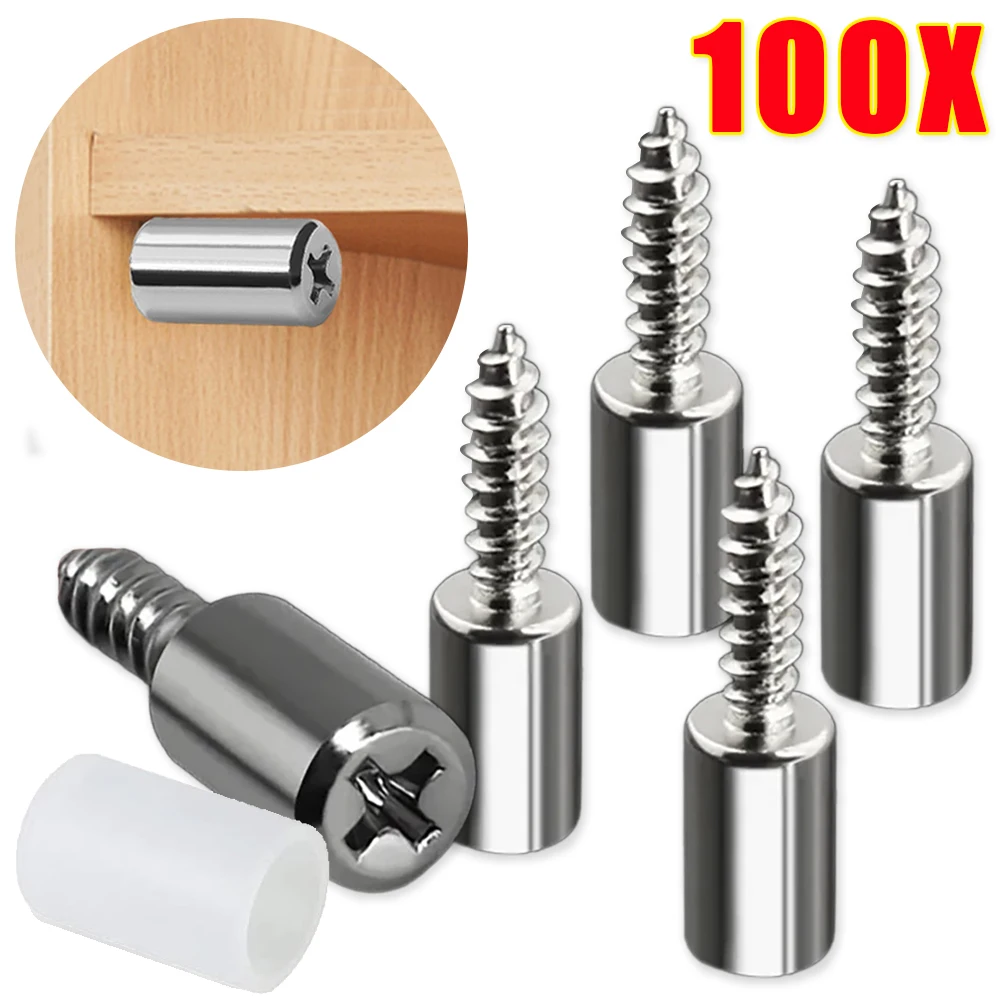 100-2Pcs-Self-tapping-Screws-Cabinet-Bracket-Wardrobe-Storage-Rack ...
