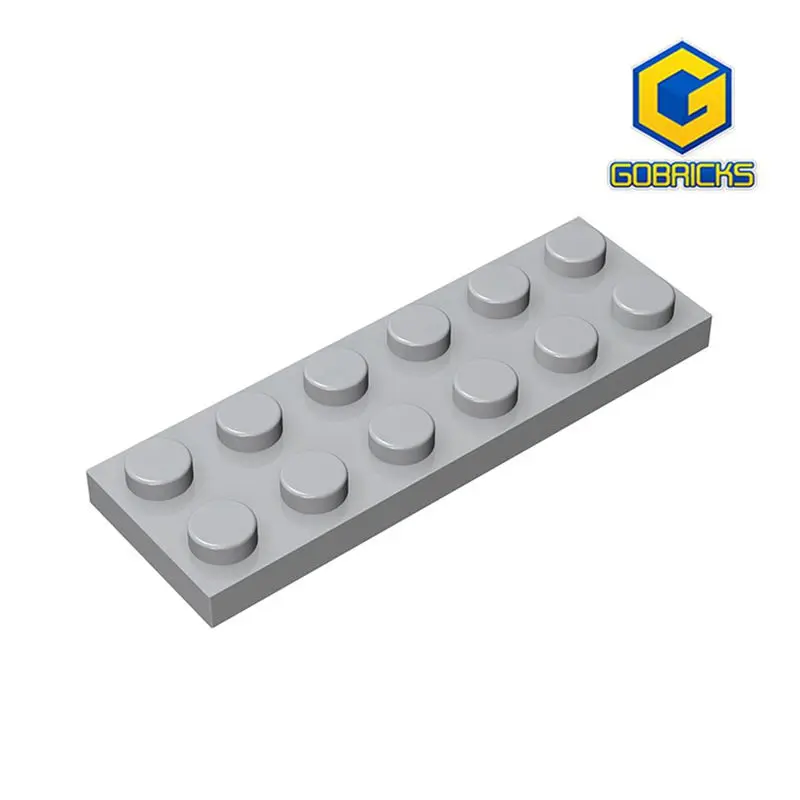 Gobricks 10PCS MOC Bricks Building Blocks 2x6 Plastic Plate Figure ...