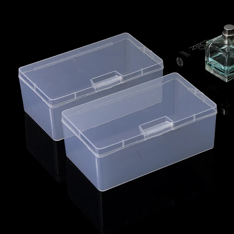 1pc-Rectangular-Plastic-Transparent-with-Lid-Storage-Box-Collection ...