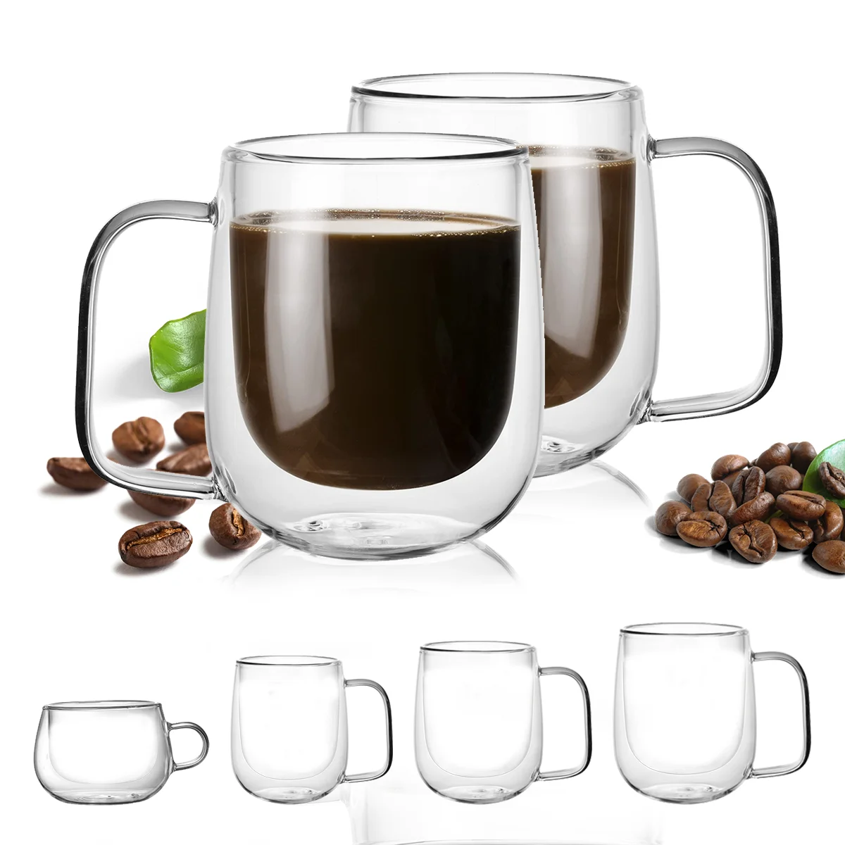 2-Pack-Coffee-Mugs-Clear-Glass-Double-Wall-Cup-with-handle-for-Coffee ...