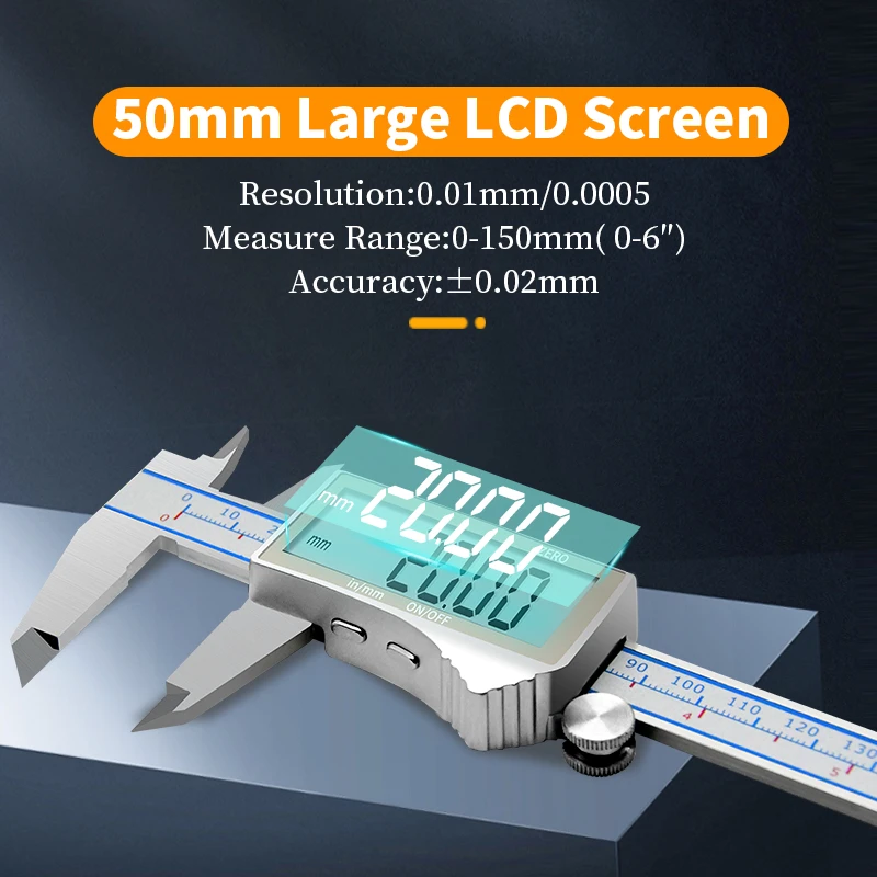 Ditron Digital Caliper 150mm/6" Large Lcd Screen Electronic Digital ...