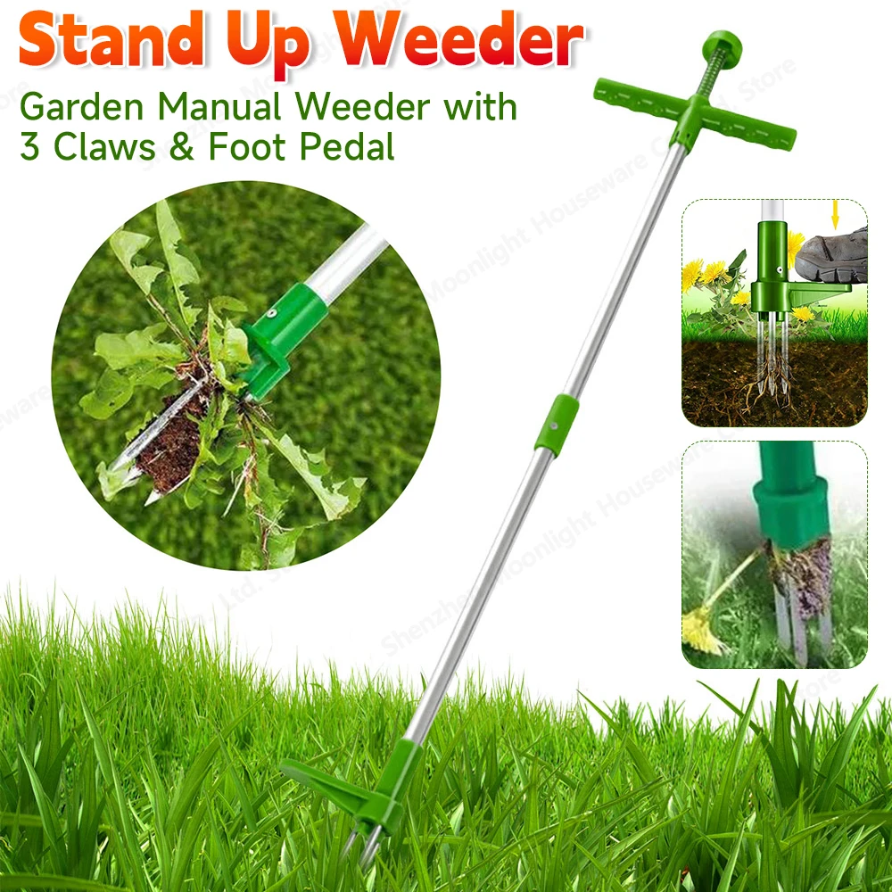 Long-Handle-Weed-Remover-Durable-Garden-Lawn-Weeder-Outdoor-Yard-Grass ...