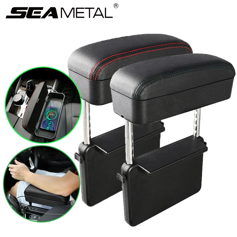 SEAMETAL-Universal-Car-Arm-Rest-Storage-Box-Auto-Armrest-Organizer ...