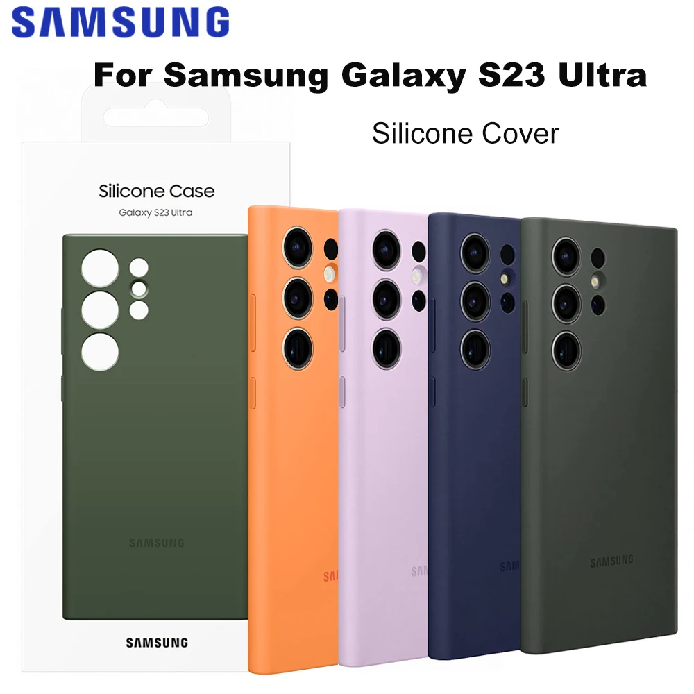 Original-For-Samsung-Galaxy-S23-Ultra-Case-High-Quality-Soft-Silicone ...