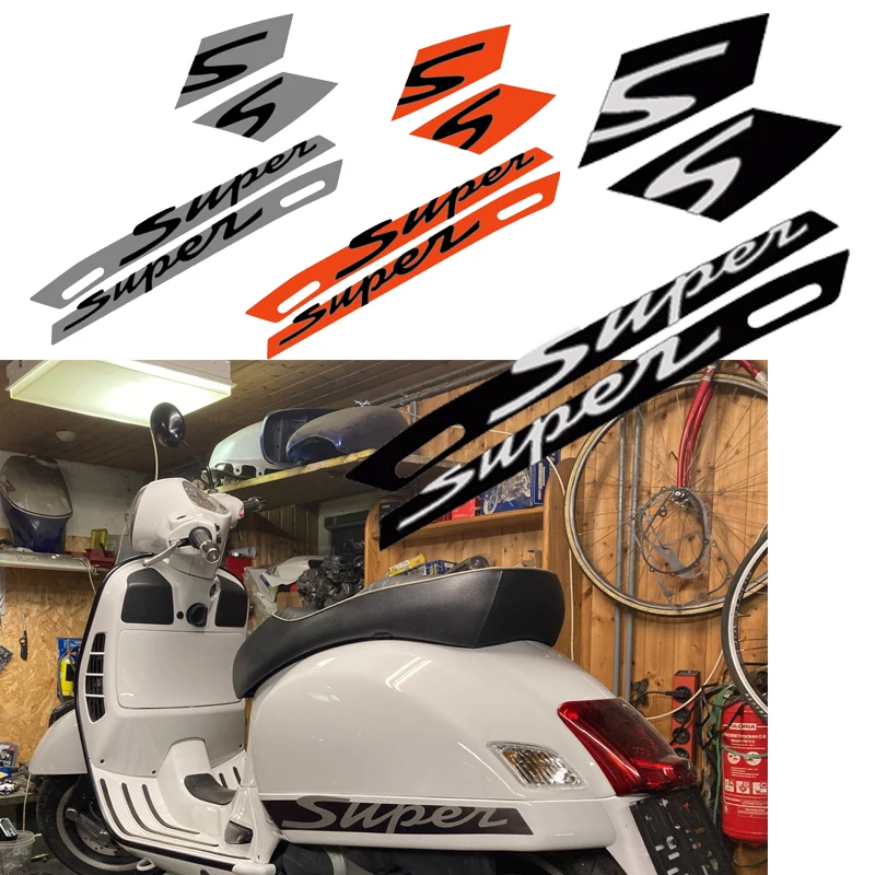 Motorcycle Body "super" Stickers | Vespa Gts Super Sport Sticker ...