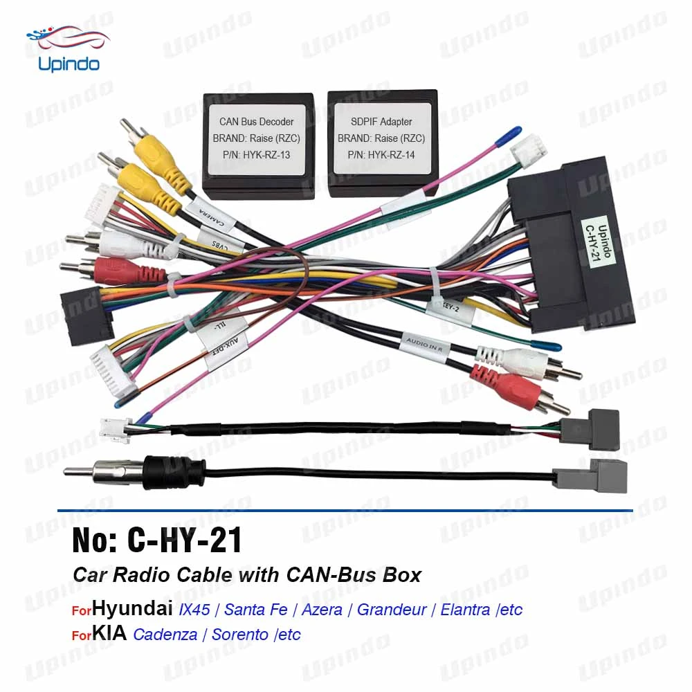 Car Radio Cable Canbus Spdif Audio Amplifier Adapter Power Wiring ...