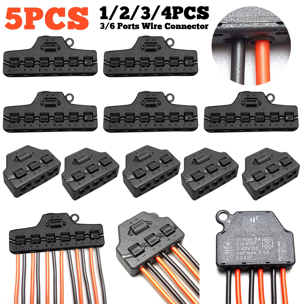 6-3Ports-Out-Line-Splitter-Quick-Connect-Low-Voltage-Wire-Splitter ...