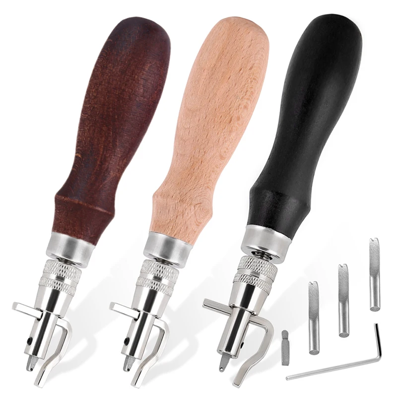 7 In 1 Set Multifunctional Handmade Adjustable Leather Groover ...