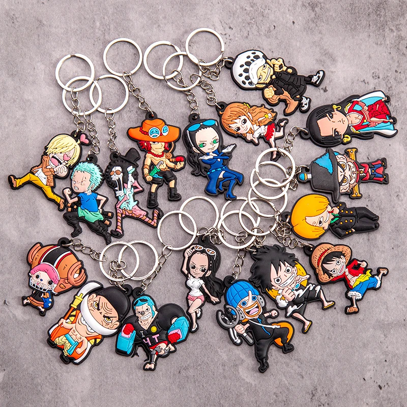 One Piece Anime Figures Luffy Nami Hancock Mihawk PVC Soft Rubber ...