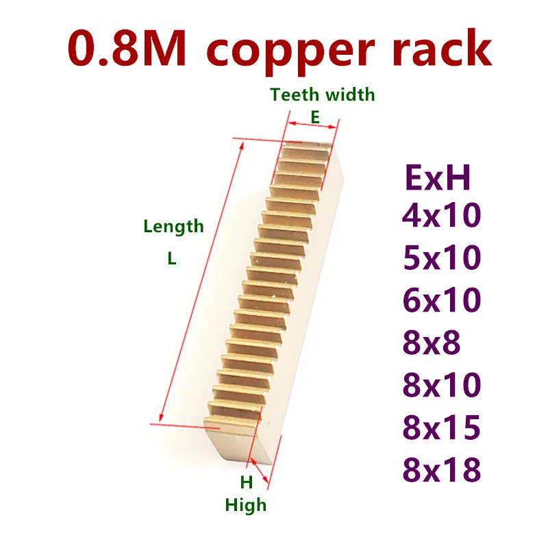 0-8-Mod-Copper-Module-0-8-Rack-Spur-Gear-Rack-Mini-Linear-Guide-Cnc ...